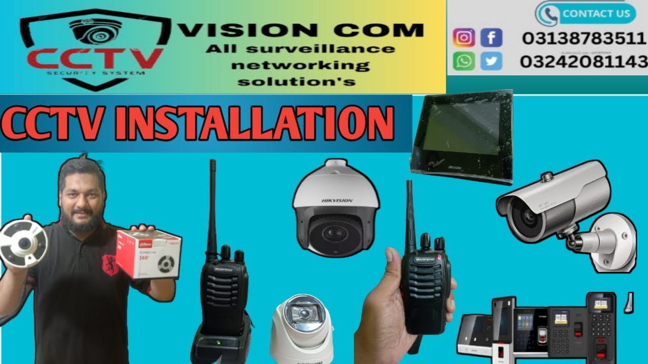 CCTV Camera complete Installation NVR DVR|Intercoms Mobile setup ...