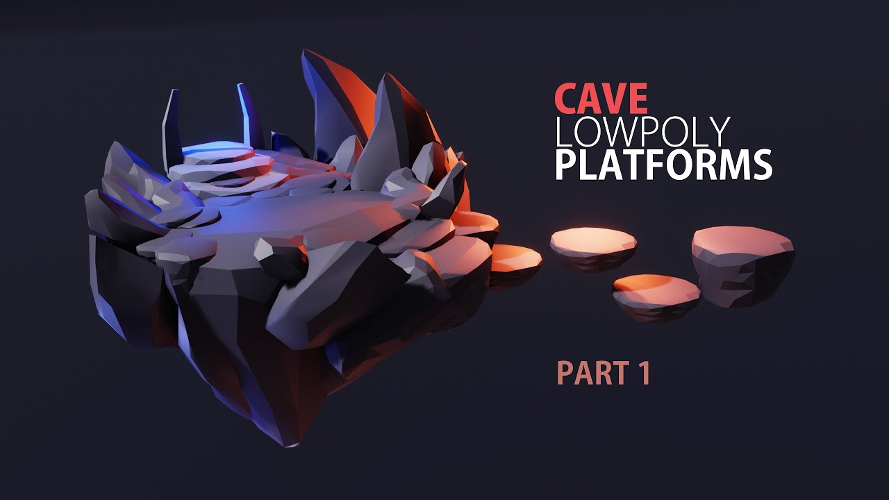 Creating LOWPOLY cave assets in Blender | Blender Speed Modeling | 3d ...