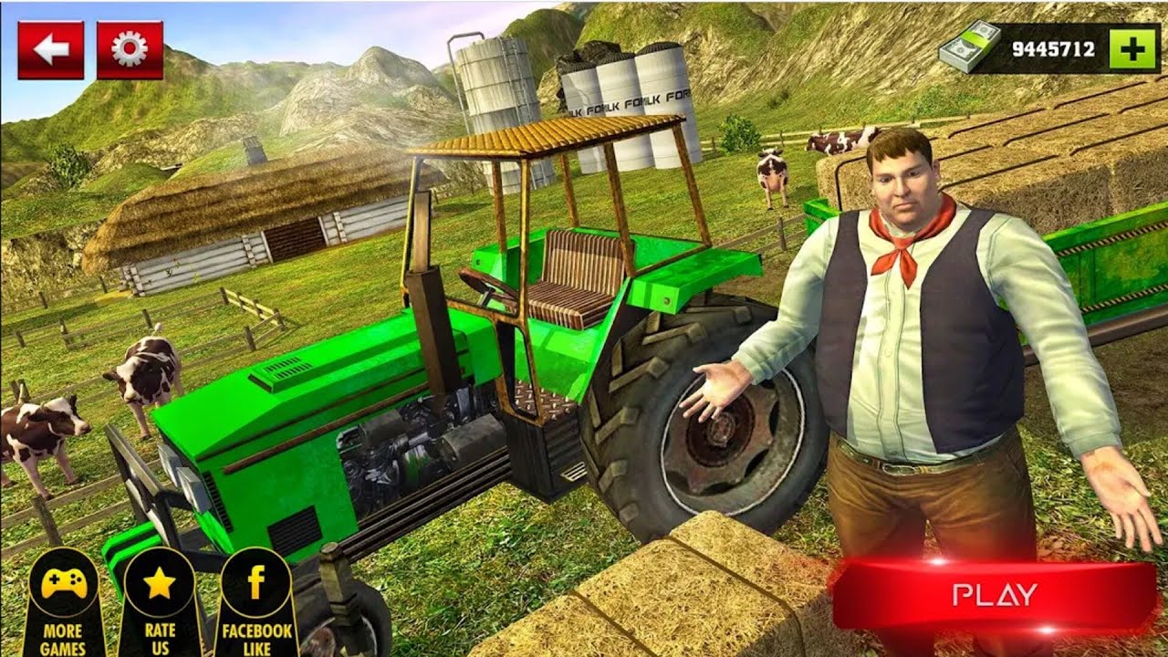 offroad tractor farmer simulator 2018 cargo drive game - YouTube