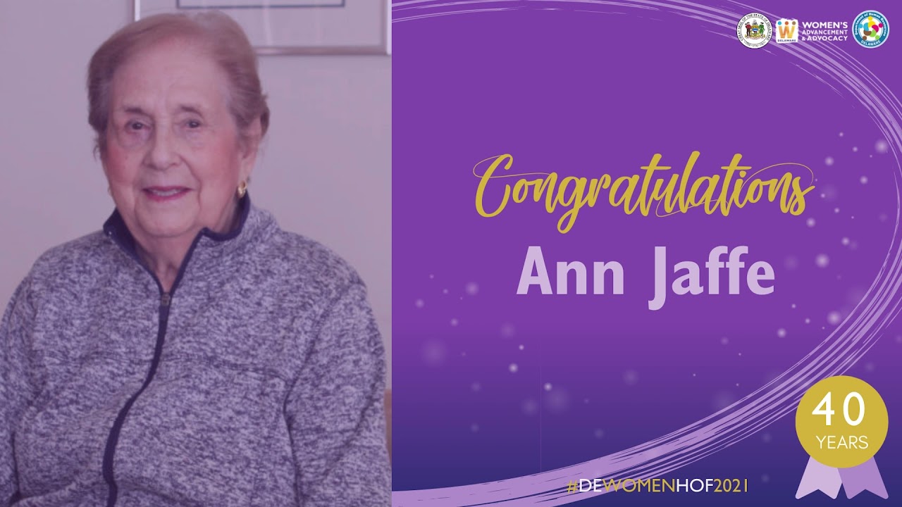 Ann Jaffe Inducted Into The Delaware Women's Hall of Fame - YouTube