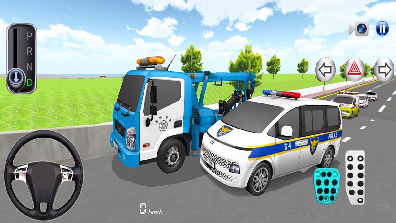 3D Driving Class 2024 - New Police Van Hyundai Staria and Tow Truck ...