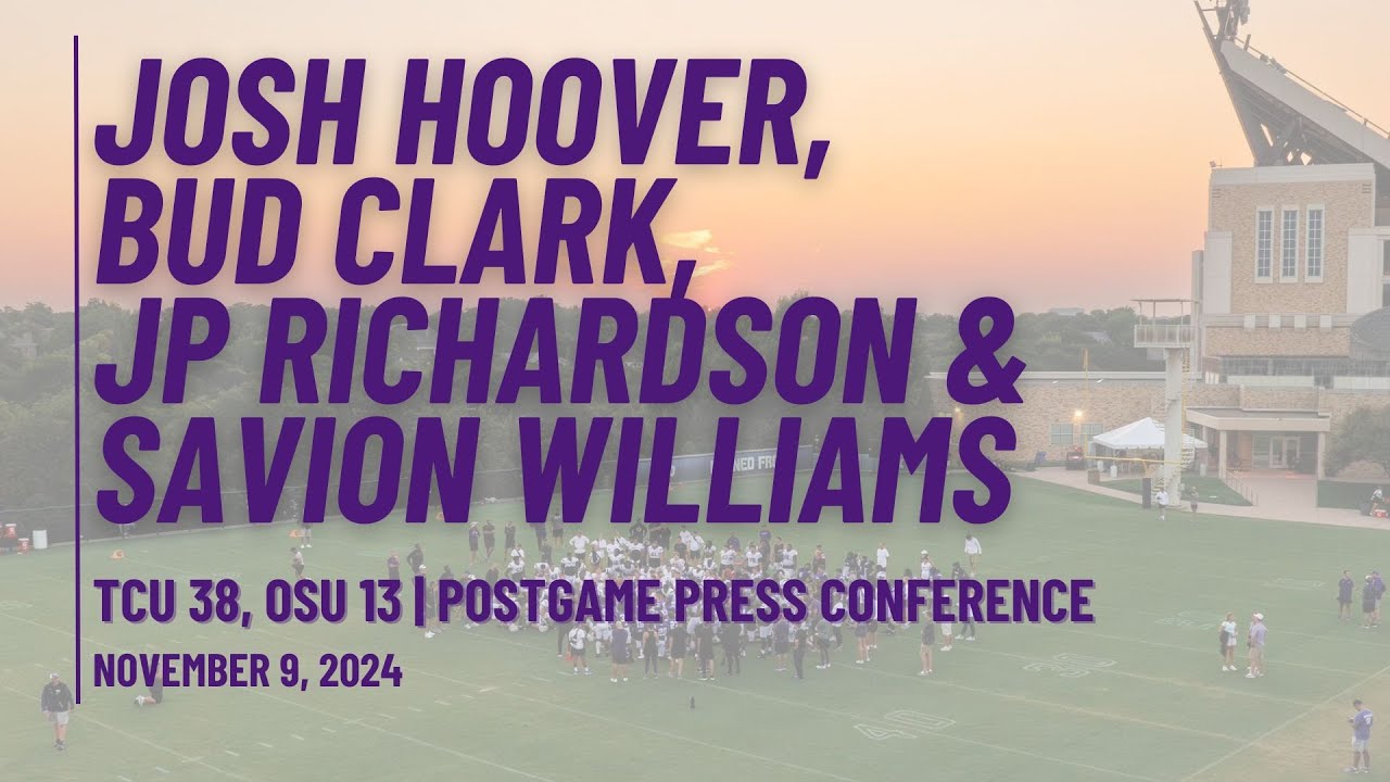 TCU 38, Oklahoma State 13 | Josh Hoover, Bud Clark, JP Richardson ...