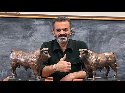 Silikon heykel kalıbı nasıl alınır - Boğa heykeli  instagram @cengizzgogebakan