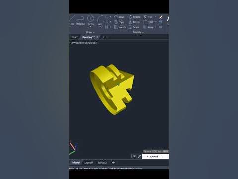 Revolve Command in AutoCAD 3D #autocadshorts - YouTube