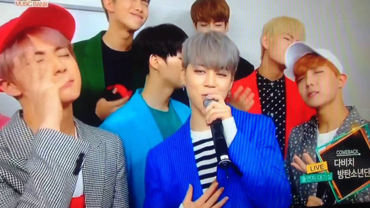 BTS BACKSTAGE INTERVIEW ON MUSIC BANK - YouTube