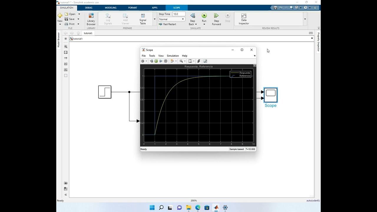 Tutorial: Graficar datos de simulink en el workspace de MATLAB - Teoría de Control. - YouTube
