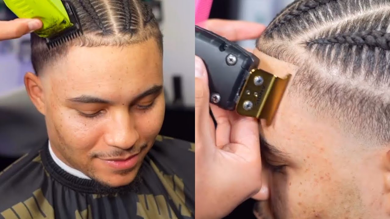 Client came in & received a $250 tapered hairline W/ Braids - YouTube