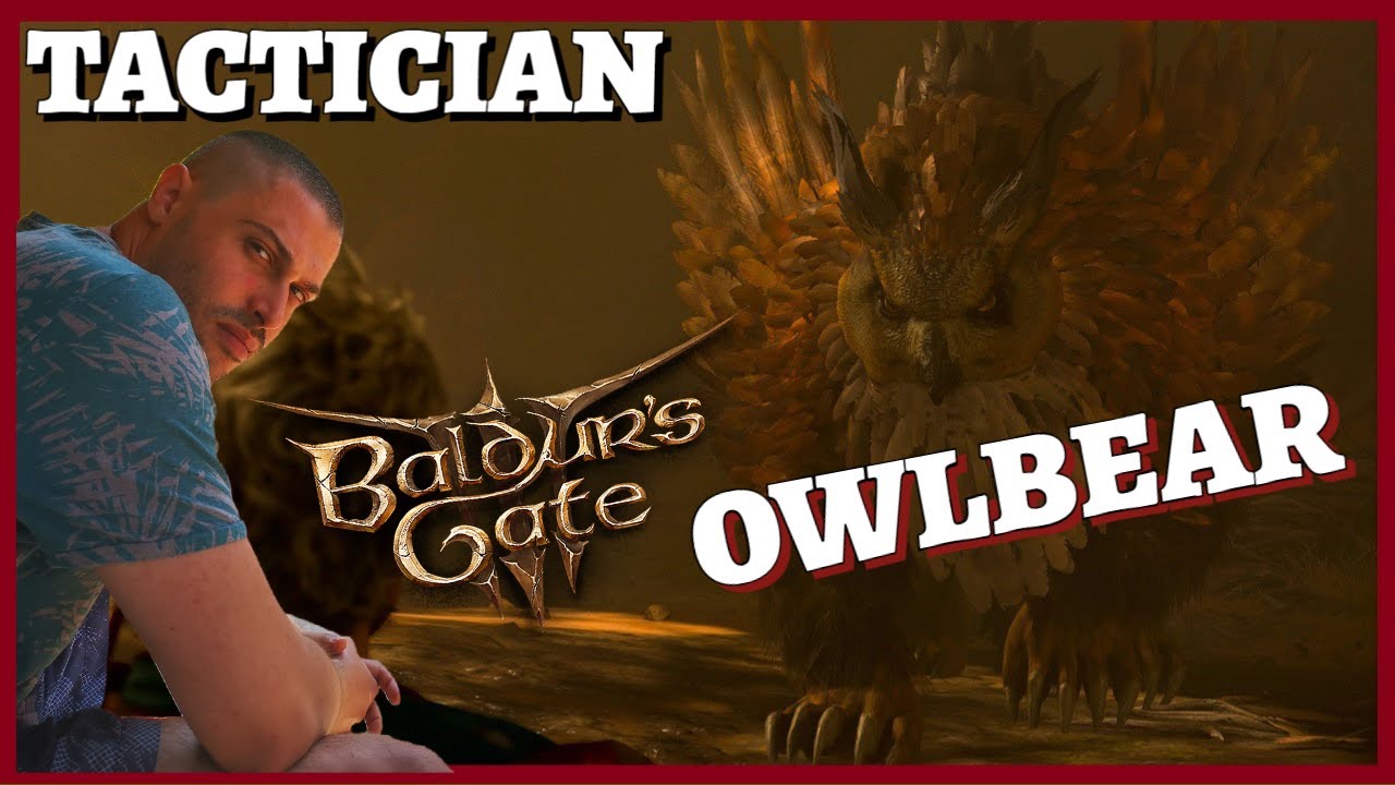 Baldur's Gate 3 - Tactician Difficulty - Owlbear Boss Fight - Owlbear ...