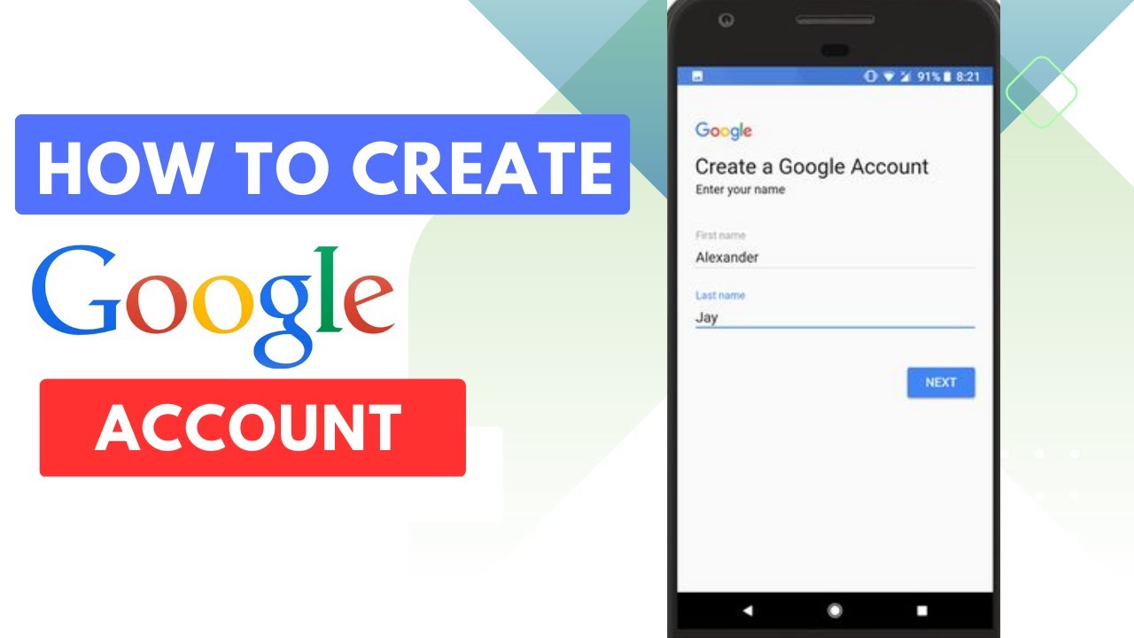 How to Create Google Account | Google Account kaise banaye | New Gmail ...