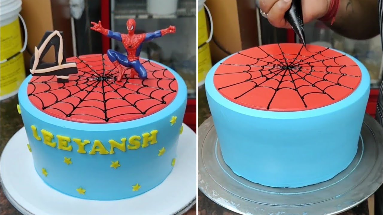 Beautiful Spider Man Cake Design | Two Kg Spider Man Cake Design Idea ...