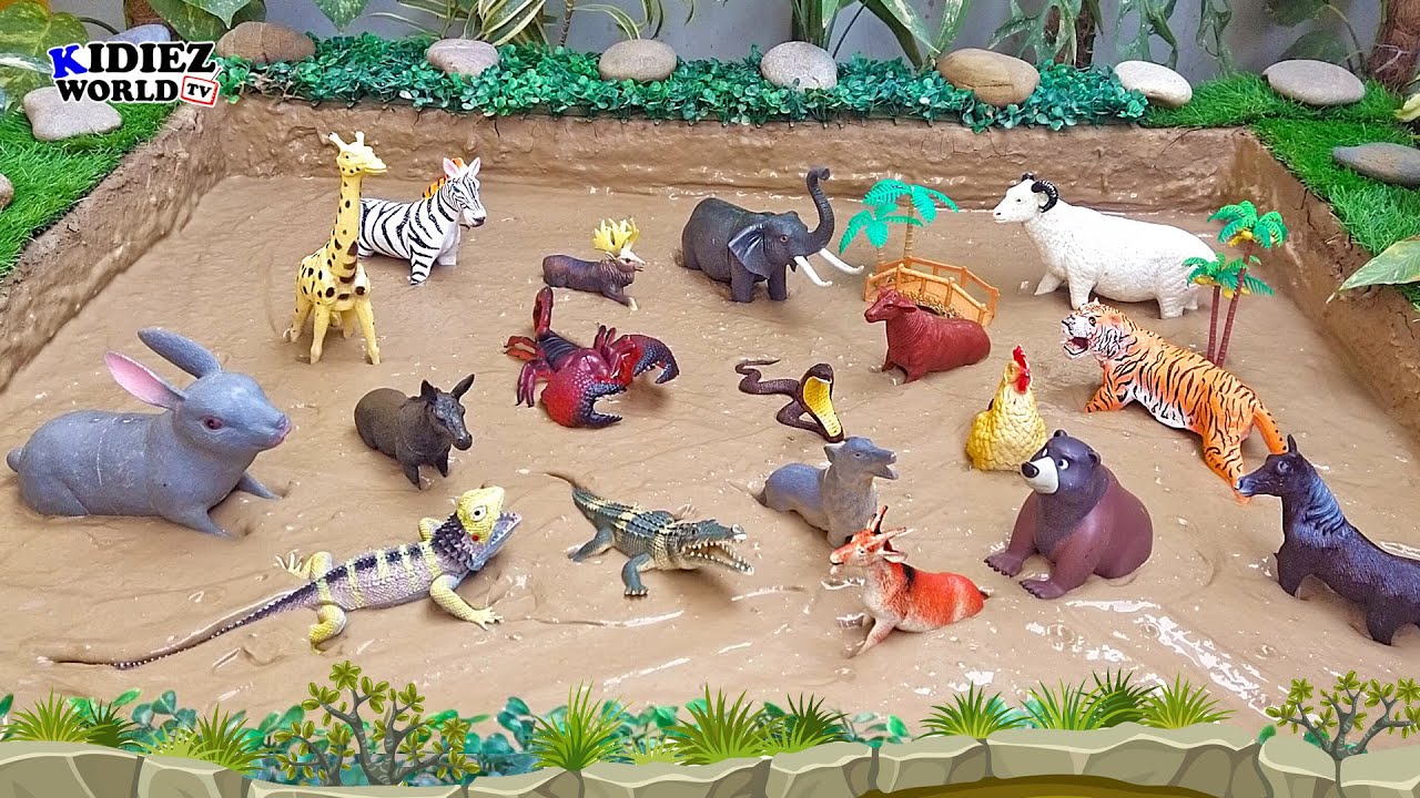 New Animal Toys for Kids! 🐑🐘Tiger, Giraffe, Zebra, Iguana, Snake ...