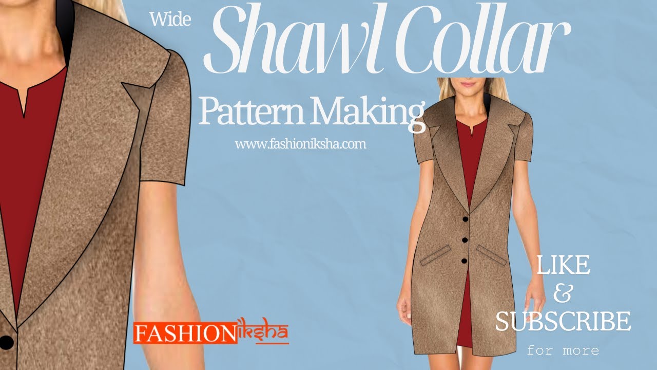 #DRAFTING WIDE SHAWL COLLAR..! I #WIDE SHAWL COLLAR PATTERN MAKING I ...