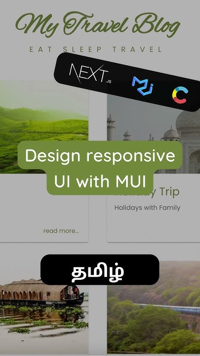 Learn To Develop Full Stack Website With Next Js Material Ui And Contentful Tamil Nextjs