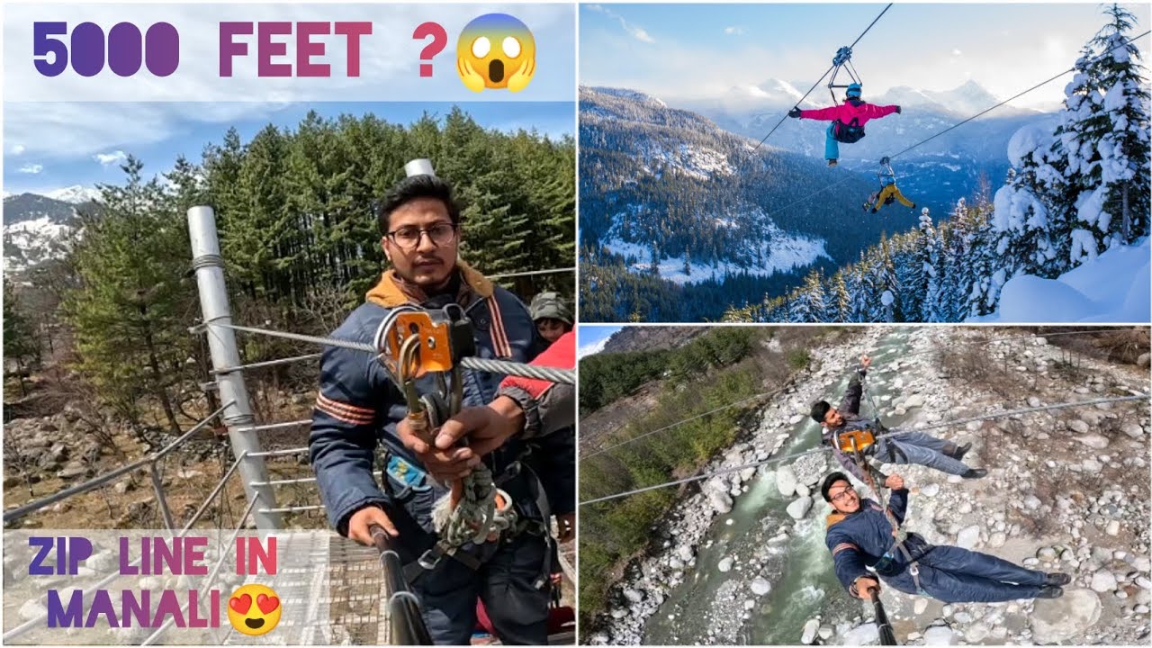 Zip line × Manali × 5000 feet? 😱 - YouTube