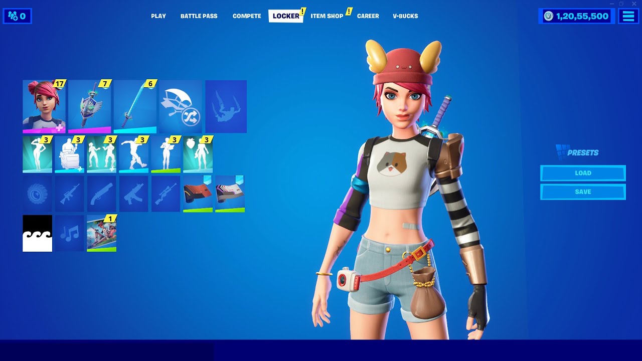 SUMMER SKYE FORTNITE CREW PACK AUGUST SKIN Showcase with Best Emotes ...