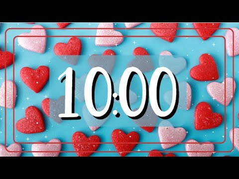 10-Minute Timer: Valentine Red Heart Countdown - YouTube