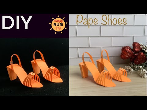 DIY PAPER SHOES I HOW TO MAKE PAPER HIGH HEELS I DIY CRAFTS WITH PAPER
