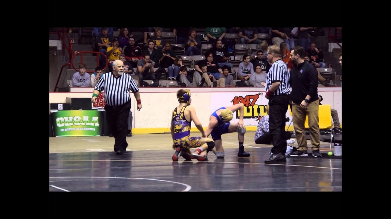 Tommy Hoskins vs Graham Shore 113lbs Ohio High School Districts 27 Feb ...
