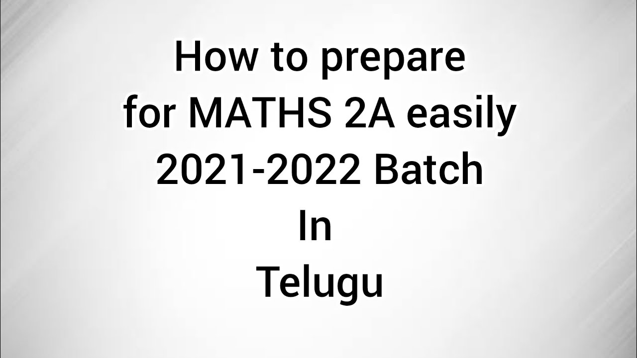 How To Pass Maths 2A Easily Intermediate 2021 2022 Corona With how-to-pass-maths-2a-easily-intermediate-2021-2022-corona-with