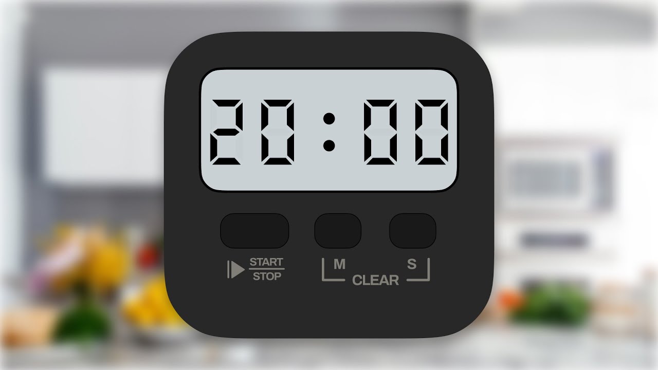 20 Minute Kitchen Timer (with Ending Beeper) | Good Time - YouTube