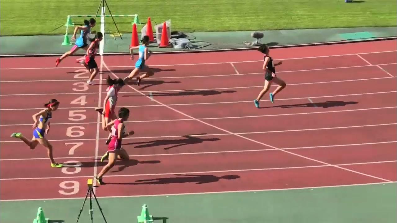 2022.10.15 第19回田島直人記念陸上競技大会 中学生女子 100m 決勝 - YouTube