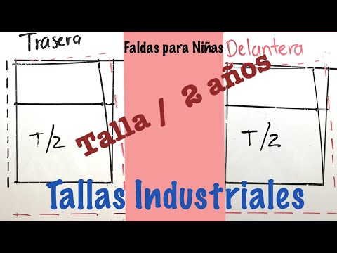 Falda talla 2 años delantero y trasero para niña