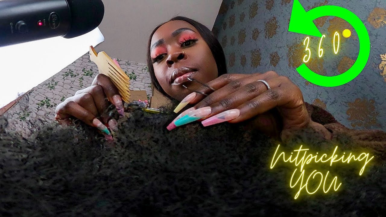 {ASMR} NITPICKING YOUR HAIR IN 360 virtual reality | Whispered | 🧐 Cc ...