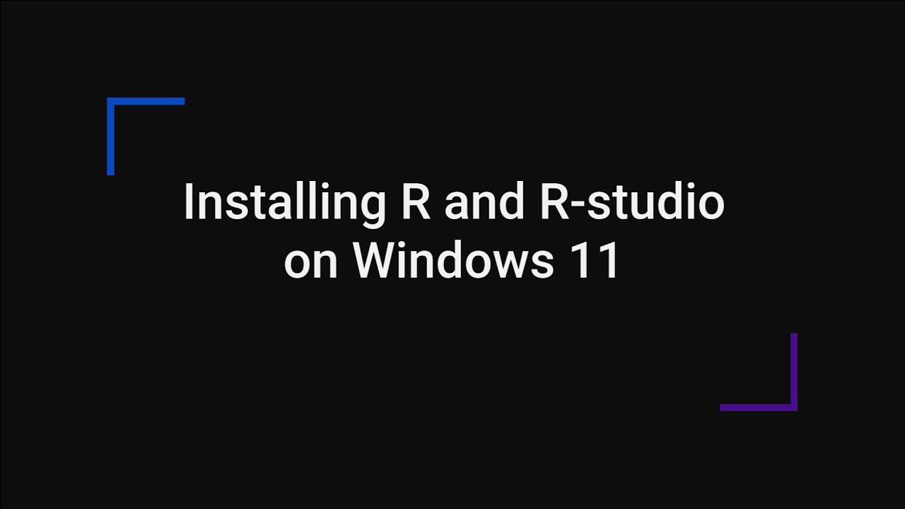 Installing R and Rstudio - YouTube