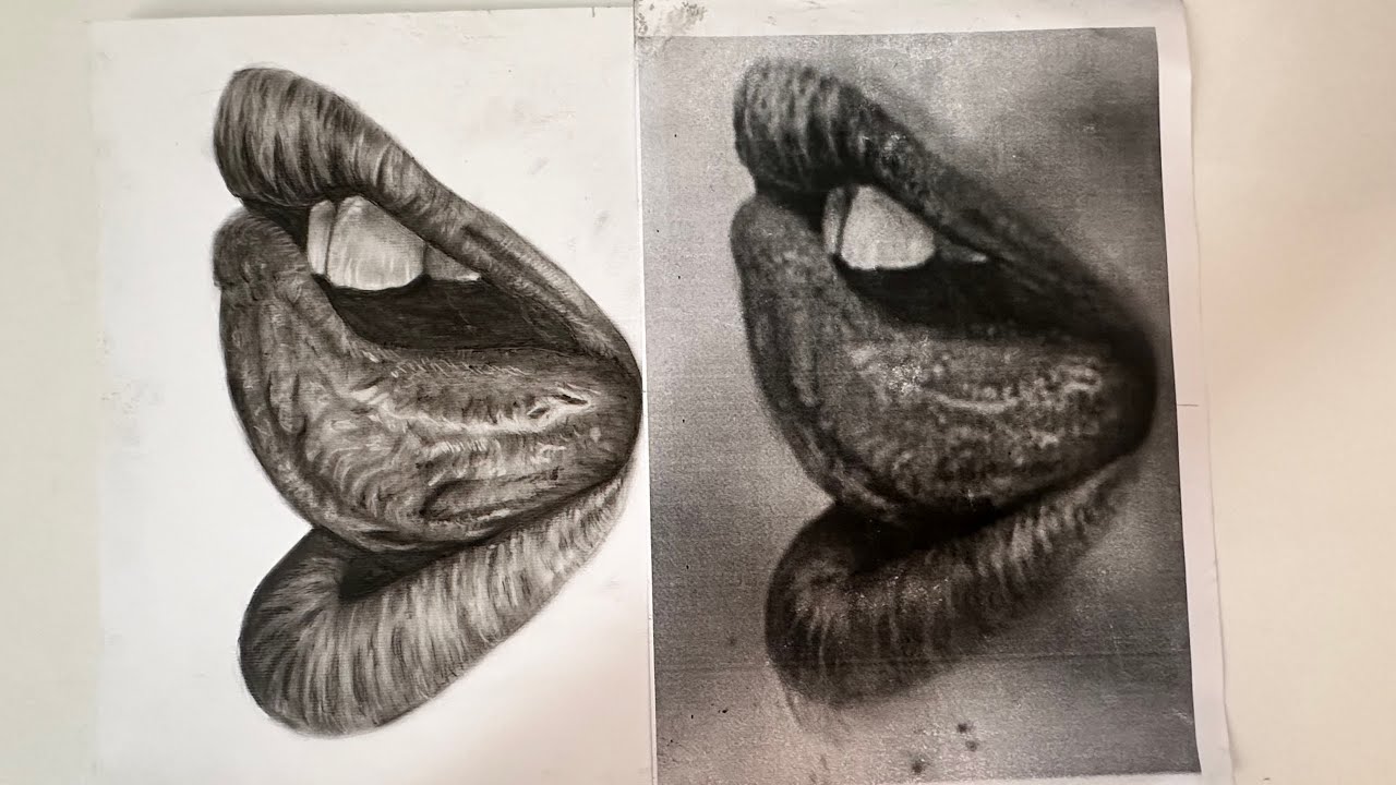 How to Draw a tongue easy step by step | How to draw lips and teeth ...