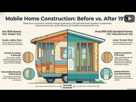 Mobile Home Construction Before and After 1976 HUD Changes