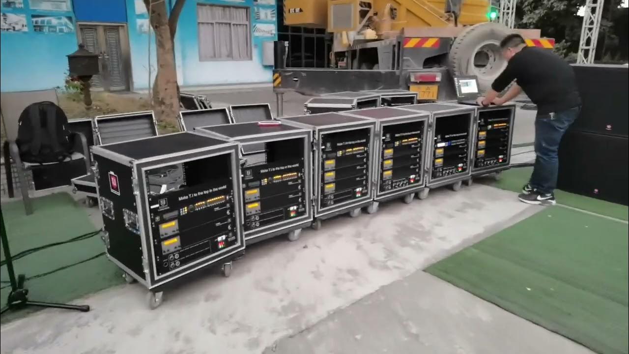 double 12 inch line array sound system T.I Pro Audio - YouTube