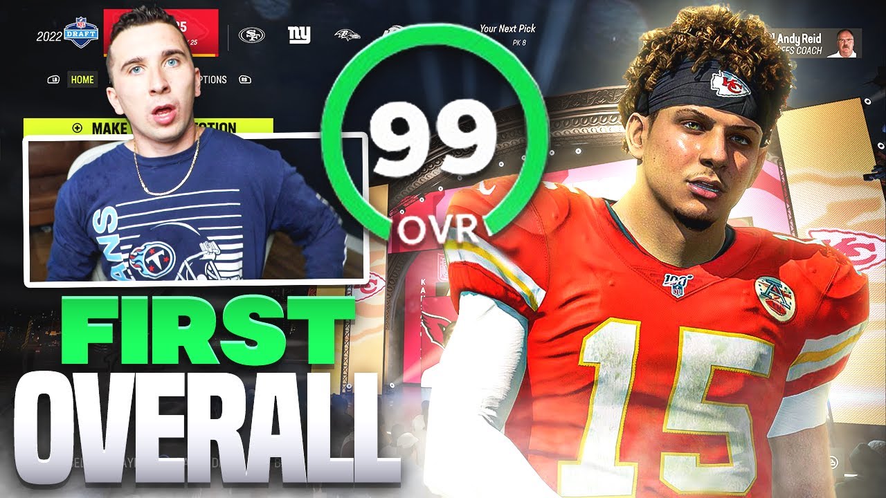 BRUH I ACTUALLY JUST GOT #1 OVERALL PICK AGAIN! MAHOMES OR ALLEN… - YouTube