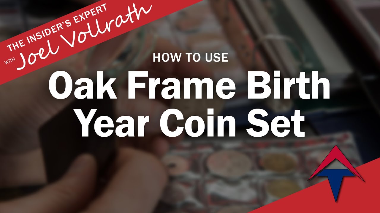 Oak Frame Birth Year Coin Set - YouTube