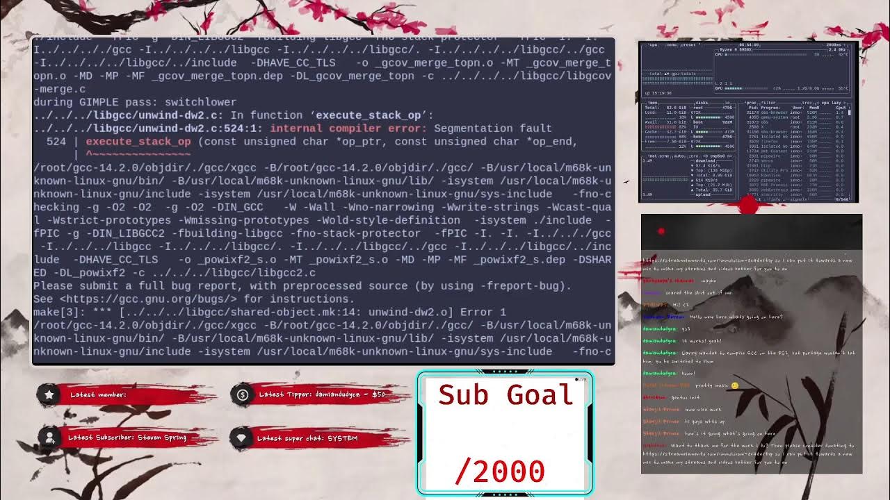 m68k GCC14/15 Bug hunt - Compile and Chill - YouTube
