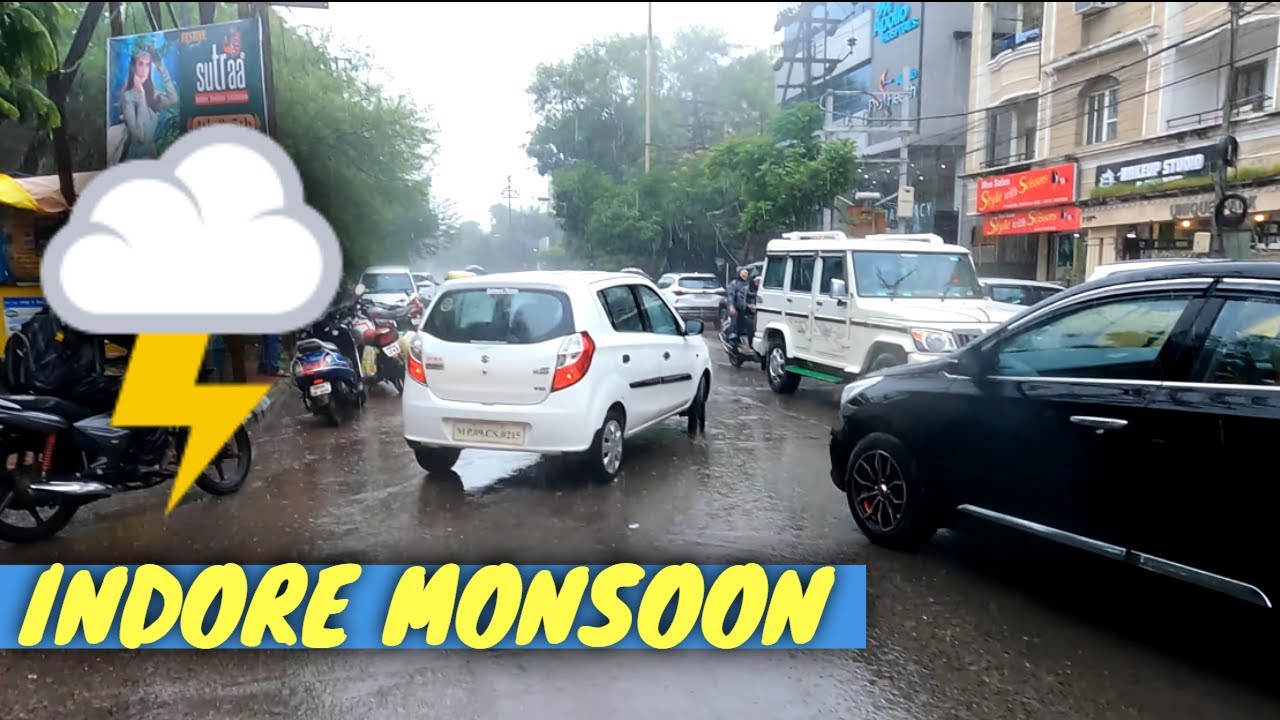 Rainfall Ride in Indore | Monsoon Indore | Indore city tour - YouTube