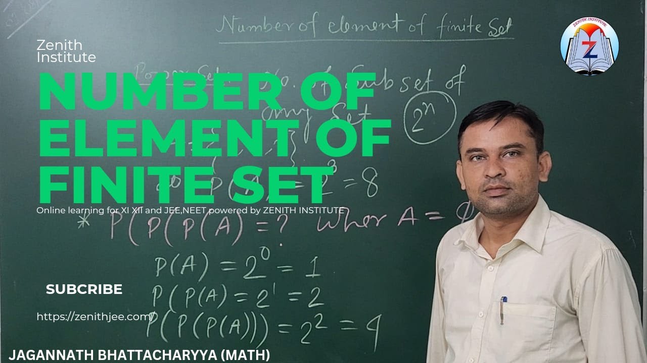 Number of Element of Finite set | JEE | Math | eZENITH - YouTube