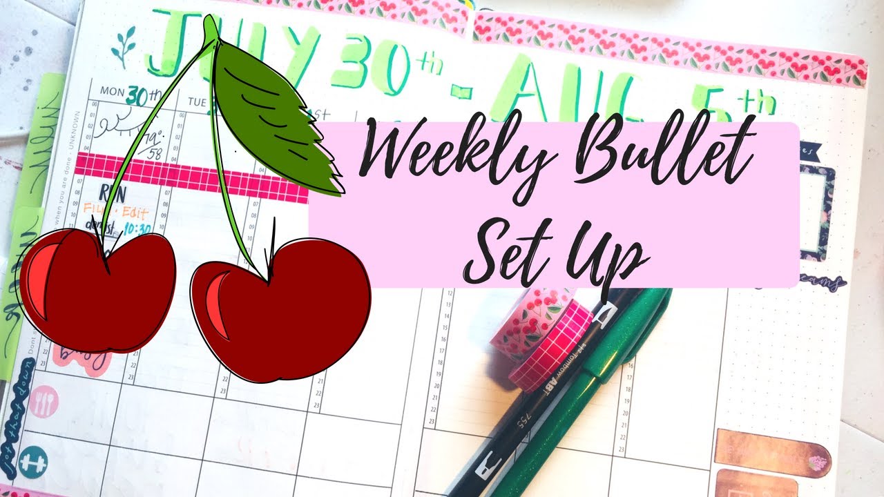 Weekly Bullet Planner Set Up - CHERRY BOMB! - Scribbles that Matter ...