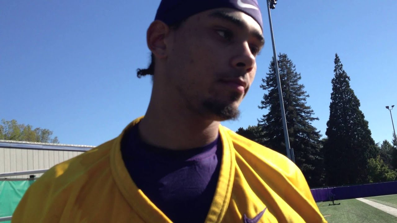 Cyler Miles after Fall Camp Day 1 - YouTube