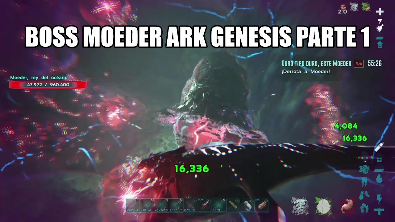 Batalla contra el Moeder Monstruo y Rey de los Océanos de Ark Genesis ...