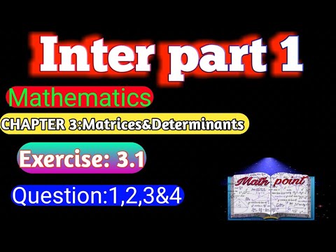 Inter Part 1 Maths Exercise 3.1 Q no 1,2,3 &4 - YouTube