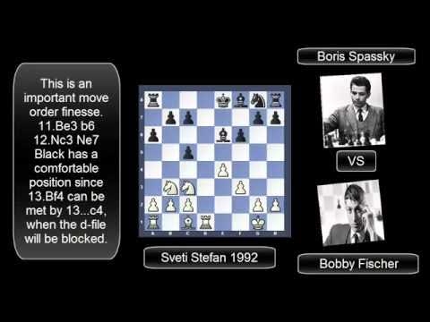 Bobby Fischer plays the Ruy Lopez Exchange Variation to Perfection - YouTube