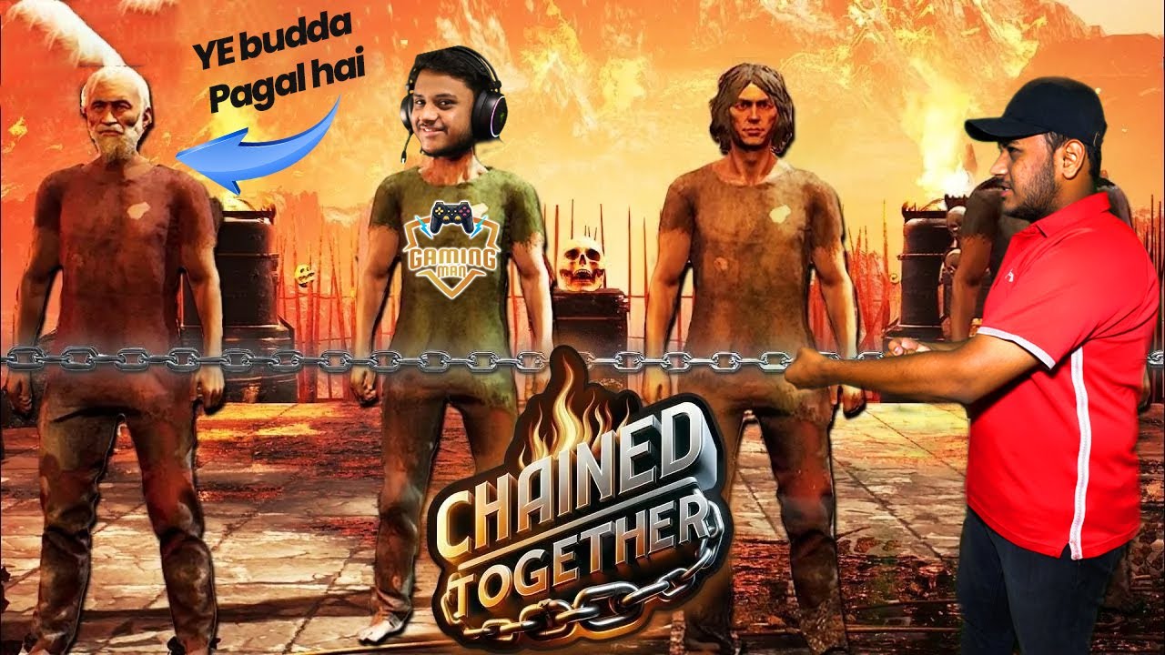 FUNNIEST GAME EVER - CHAINED TOGETHER PART - 1 😳😂😱 #chainedtogethergame ...