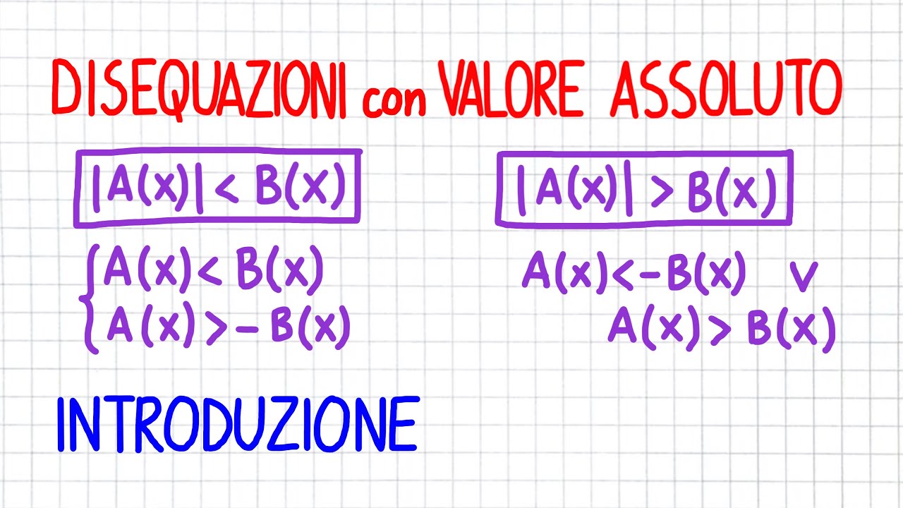 DISEQUAZIONI CON VALORE ASSOLUTO Introduzione EV26 YouTube