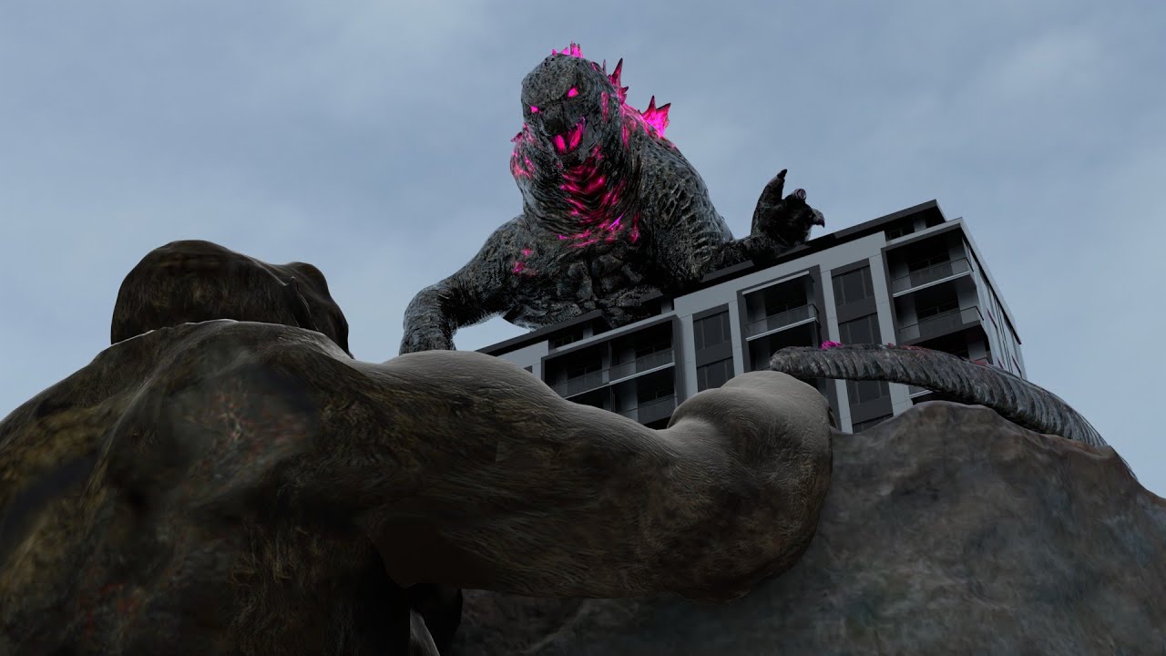 Anthropomorphic 3D Godzilla vs Kong In Blender - YouTube