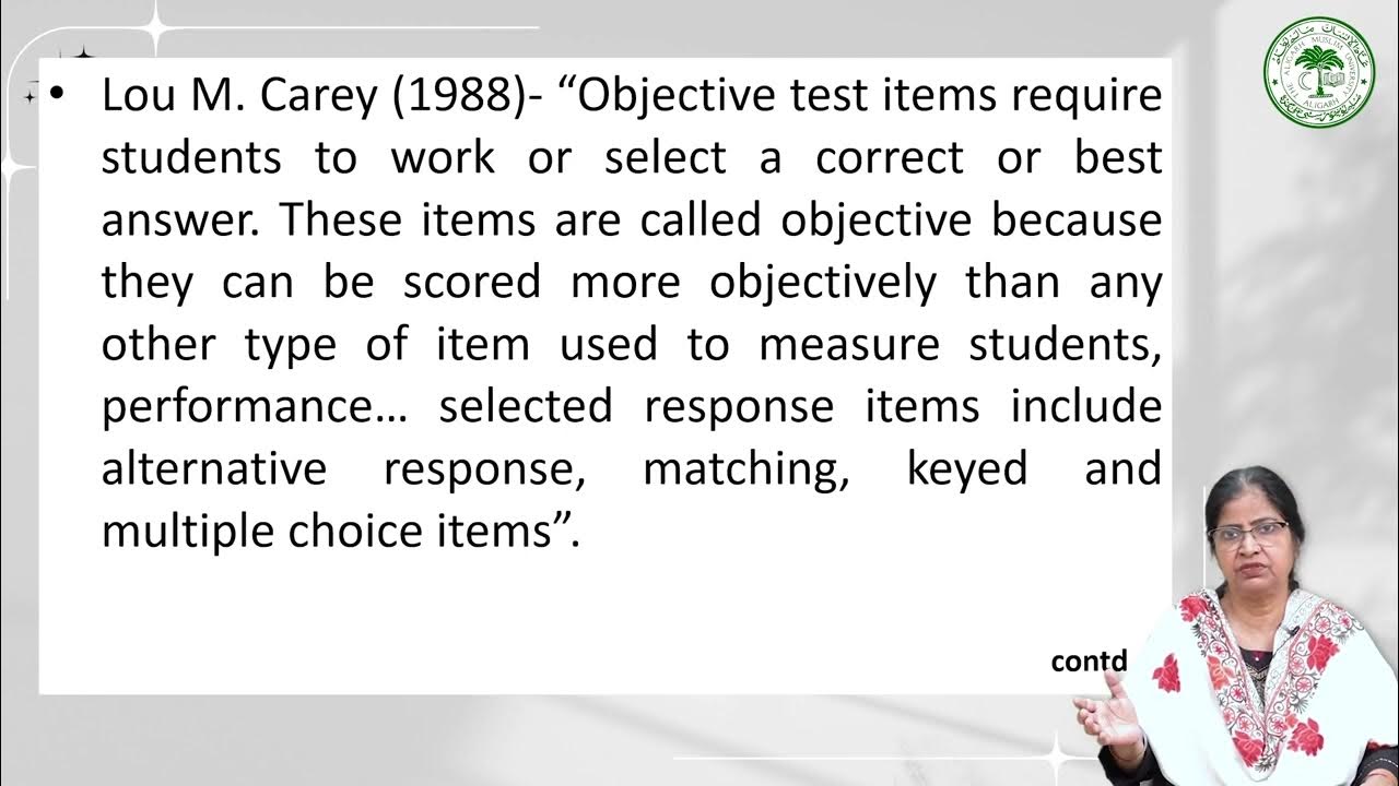 Objective Type Tests - YouTube
