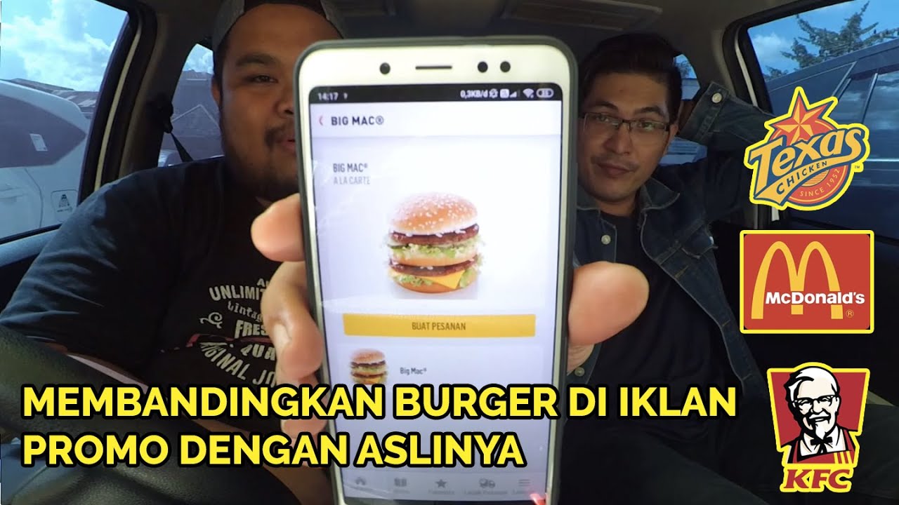 KFC VS MCD VS TEXAS CHICKEN | MEMBANDINGKAN BURGER DI IKLAN PROMO ...