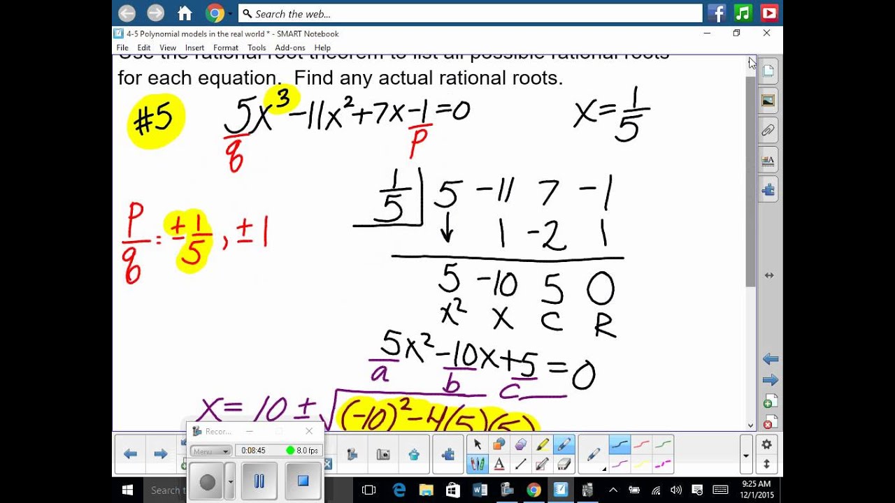 4-5 Polynomials in the real world and review - YouTube
