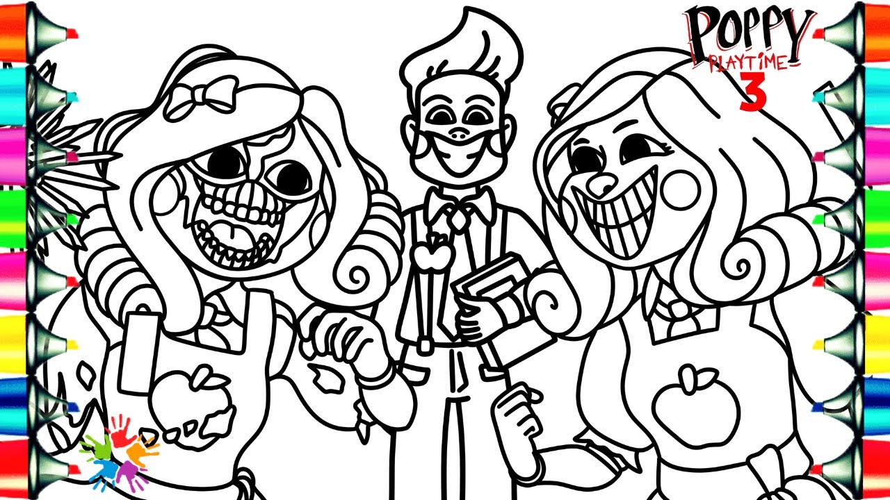 Poppy Playtime Chapter 4 Coloring Pages / How to Color Miss & Mr ...