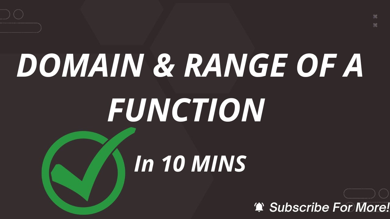 Domain and Range of a Function | Domain and Range | Calculus 1 | Ali ...