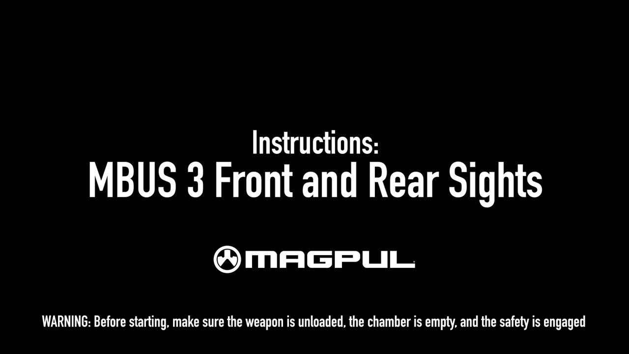Magpul Instructions - MBUS 3 - YouTube
